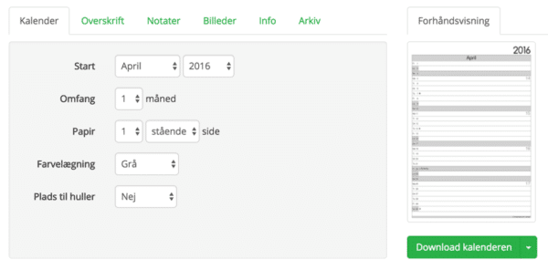 Hold styr på tiden med Kalendersiden